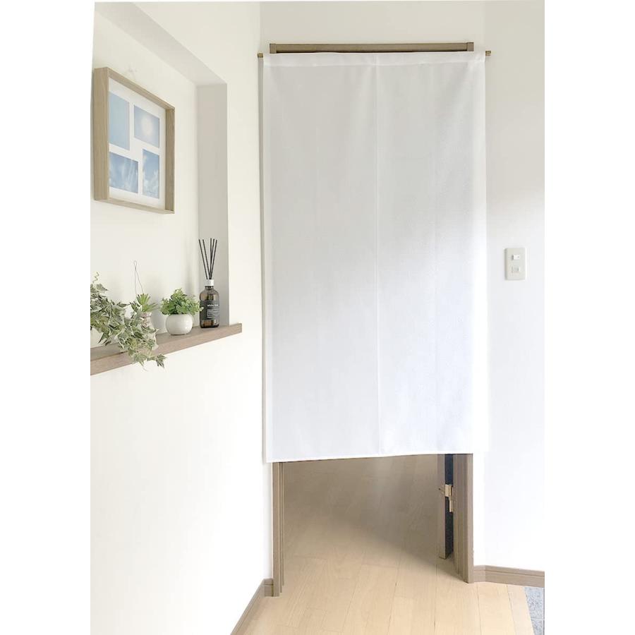 のれん 防炎 認定ラベル付 無地 シンプル 白 日本製 85×150cm 市松模様 : cocona plus - 通販 - Yahoo!ショッピング