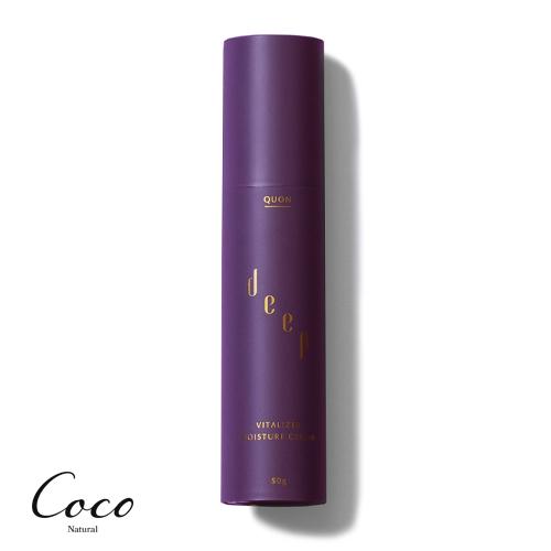QUON（コスメ） QUON deep ヴァイタライザーモイスチャークリーム 50g クリーム 天然由来100% ケミカルフリー アンチポリューション ブルーライトカット 国産 : coco ...