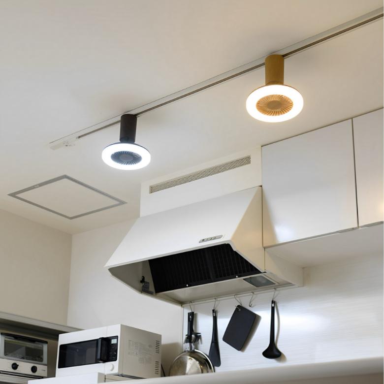 スワン電器 SWAN LEDシーリングファンライト UZUKAZE mini うずかぜミニ FCE232 昼光色 調光 脱衣所 トイレ キッチン 木目 工事不要 |||||||||| : 便利 ...