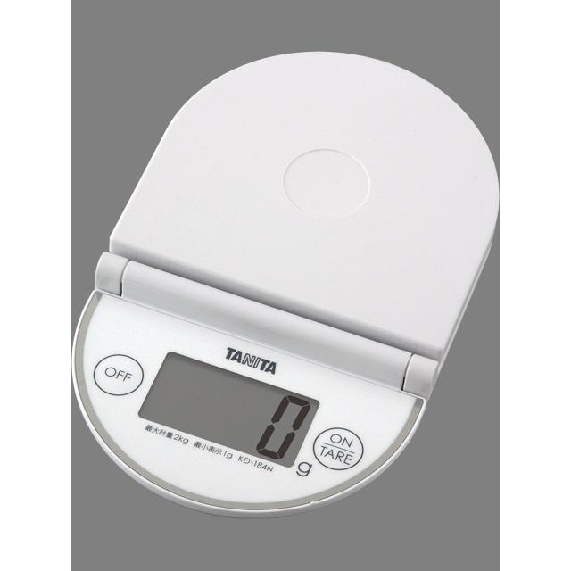 TANITA タニタ(TANITA) デジタルクッキングスケール 2kg KD-184N デジタルはかり 収納 縦置き 折りたたみ キッチンスケール デジタルスケール はかり 1g単位 ...