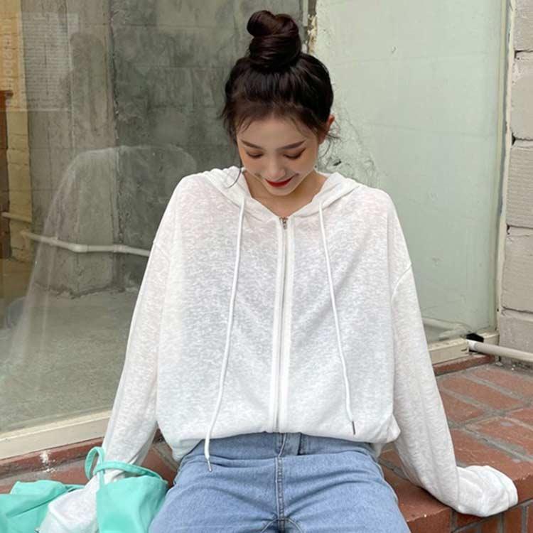 サマーパーカー カーディガン レディース パーカー 長袖 ジップアップ トップス サマーカーディガン フード付き ショートパーカー 前開き 冷房対策 : Cocotch ヤフー店 - 通販 ...