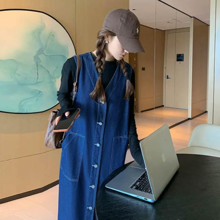 デニム ジャンパースカート レディース サロペット スカート ジャンスカ ワンピース ノースリーブ ロングワンピース 大人 カジュアル 春 : Cocotch ヤフー店 - 通販 ...