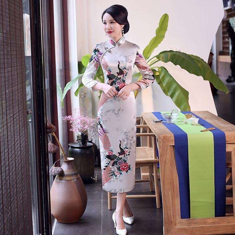 チャイナドレス ロング丈 7分袖 チャイナ服 ハロウィン コスプレ 仮装 大きいサイズ 花柄 クラシカル パーティー セクシー コスチューム 衣装 ス : Cocotch ヤフー店 - 通販 ...