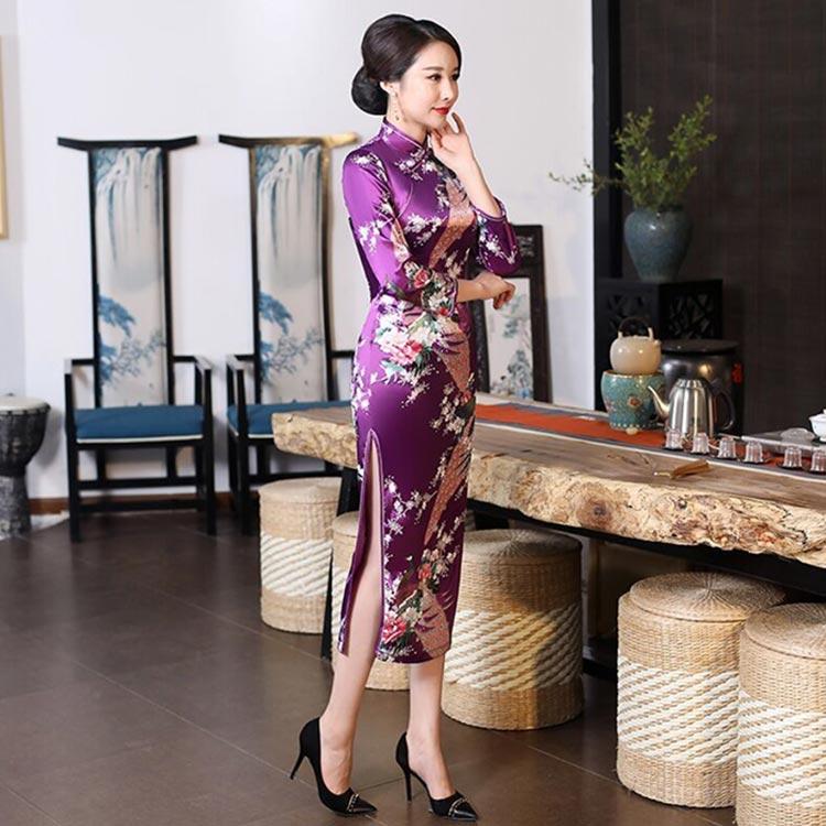 チャイナドレス ロング丈 7分袖 チャイナ服 ハロウィン コスプレ 仮装 大きいサイズ 花柄 クラシカル パーティー セクシー コスチューム 衣装 ス : Cocotch ヤフー店 - 通販 ...
