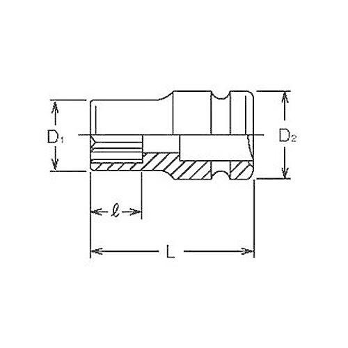 ko-ken(コーケン):1/2sq 薄肉インパクトソケット 14406M-27 12角ソケット(薄肉) 1 2゛(12.7mm) :14406m-27:イチネンネットmore(インボイス対応 ...