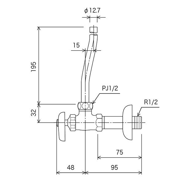 KVK KVK:-JAN アングル止水栓 K6 : イチネンネットmore - 通販 - Yahoo!ショッピング