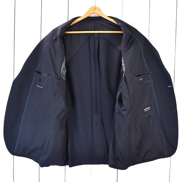 レミュー LES MUES 2つボタン シングル ジャケット 3M / XL ダークネイビー シャドーストライプ 袖口3つ釦 V1922796 4TK022 : 中古ブランドスーツ専門店 ...