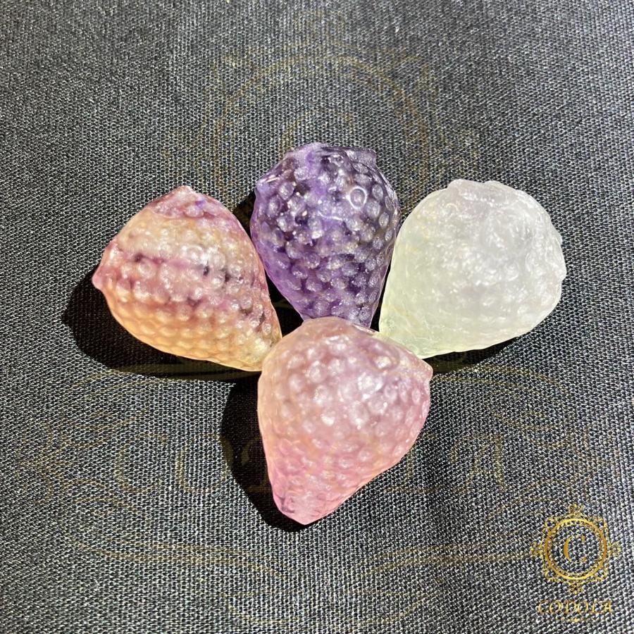 フローライト いちご バイカラー 多色 天然石 高品質 パワースト―ン フローライト ビーズ ストロベリー :20240521-001 ...