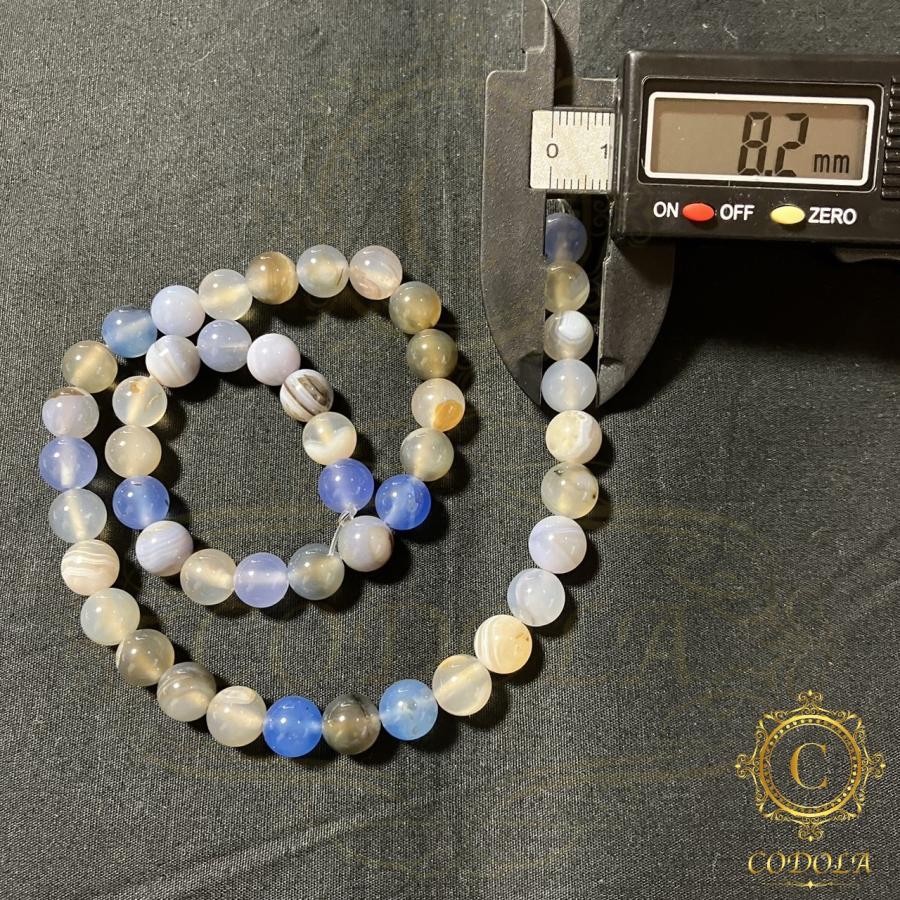 ブルーレースアゲート 染色あり 連材 ラウンド 天然石 パワーストーン プレゼント アクセサリー ヒーリング 天然石のビーズ 高品質 ...