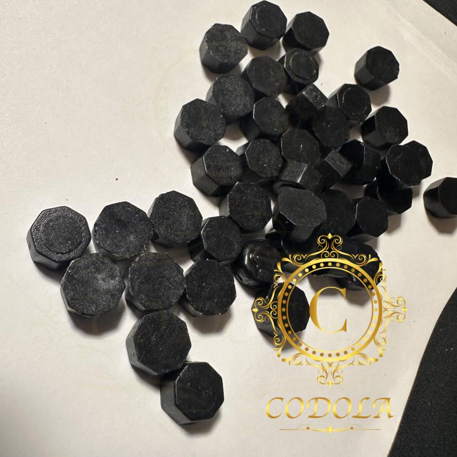 シーリングワックス 封蝋 ブラック 10g ワックスピル 小口 少量売 シーリング ワックススタンプ レターワックス ...