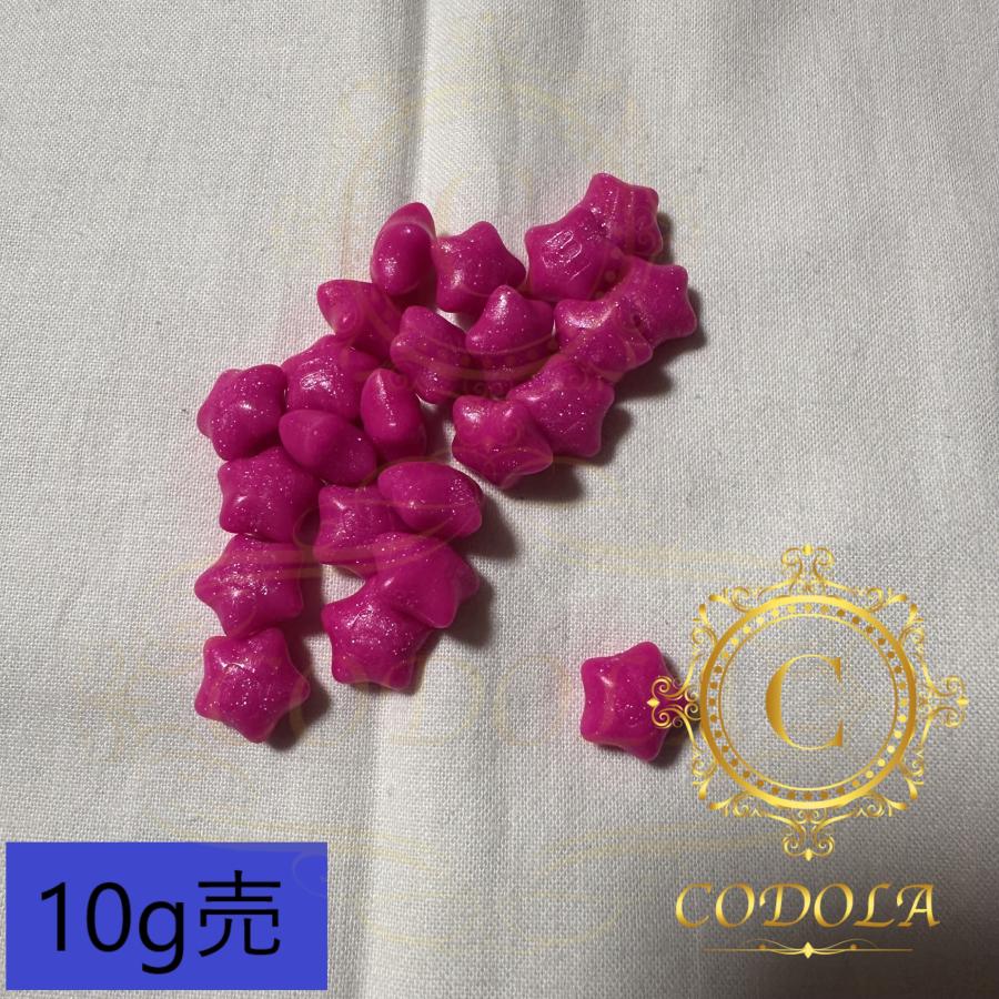 シーリングワックス 封蝋 フクシアピンク ラメ 10g 星 ワックスピル 小口 少量売 シーリング ワックススタンプ レターワックス ...