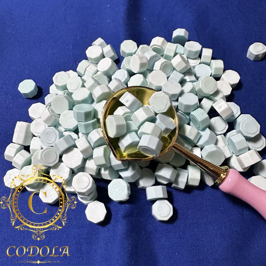 シーリングワックス 封蝋 エアリーブルー 10g ワックスピル 小口 少量売 シーリング ワックススタンプ レターワックス ...