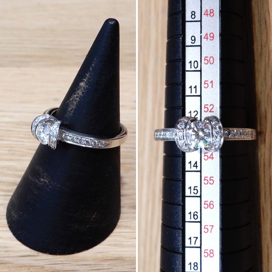 TIFFANY&Co.（ティファニー） 【新品同様】ティファニー 研磨済み リボンリング ダイヤモンド 0.42ct pt950 プラチナ 13号 08257 : Coeuriche ヤフー ...
