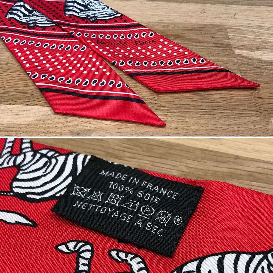 HERMES 【超美品】エルメス ツイリー ゼブラバンダナ スカーフ HERMES 【超美品】エルメス ツイリー ゼブラバンダナ スカーフ