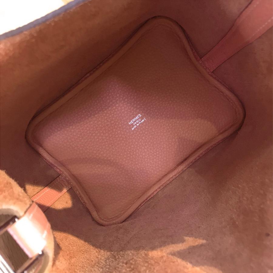 HERMES 【美品】エルメス ピコタンロック 18 PM トリヨンクレマンス クレヴェット Q刻印 ピンク 09581 ...