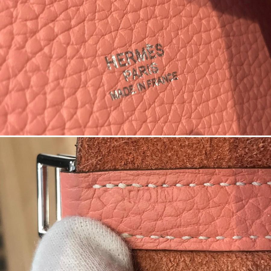 HERMES 【美品】エルメス ピコタンロック 18 PM トリヨンクレマンス クレヴェット Q刻印 ピンク 09581 ...