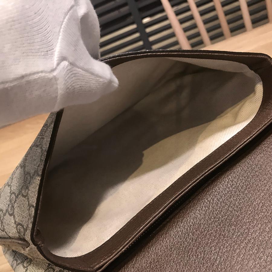 GUCCI 【新品同様】グッチ GGスプリーム ブロンディ ミディアム ショルダーバッグ 699210 ウェブストライプ 09990 ...