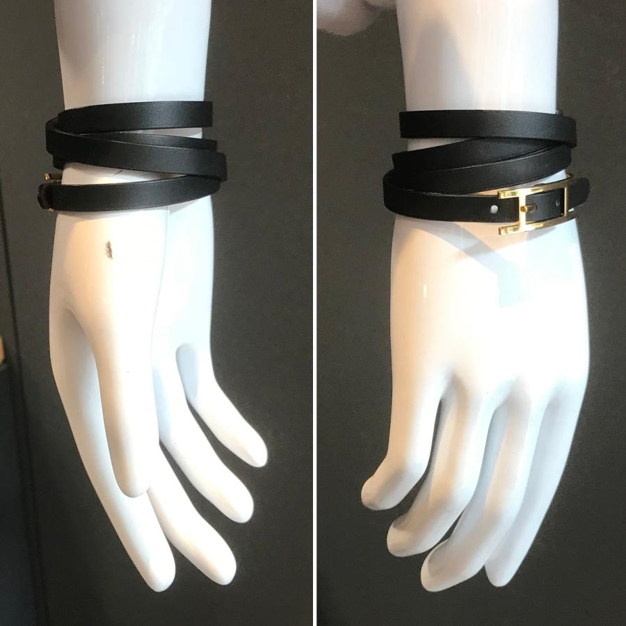 HERMES 【超美品】エルメス アピ3 ブラック 4重ブレスレット M HERMES 【超美品】エルメス アピ3 ブラック 4重ブレスレット M