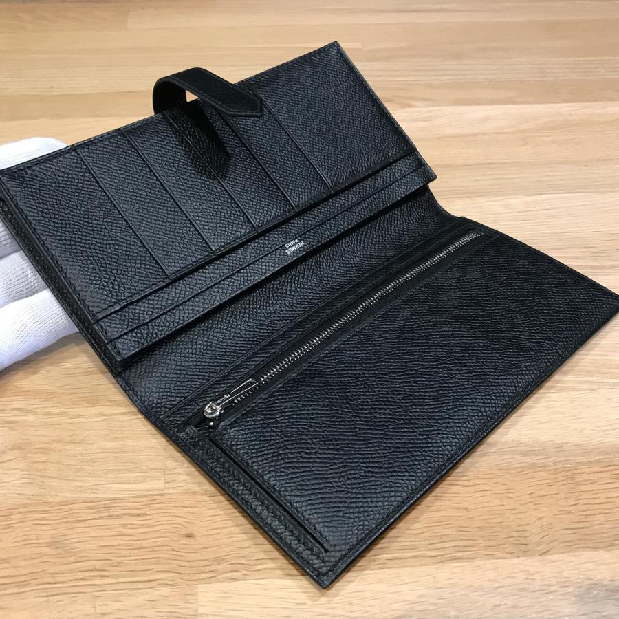 【新品同様】エルメス ベアンスフレ エプソン ブラック シルバー金具 D刻印 長財布 黒 11653 :11653:Coeuriche ヤフーショッピング店 - 通販 - Yahoo!ショッピング