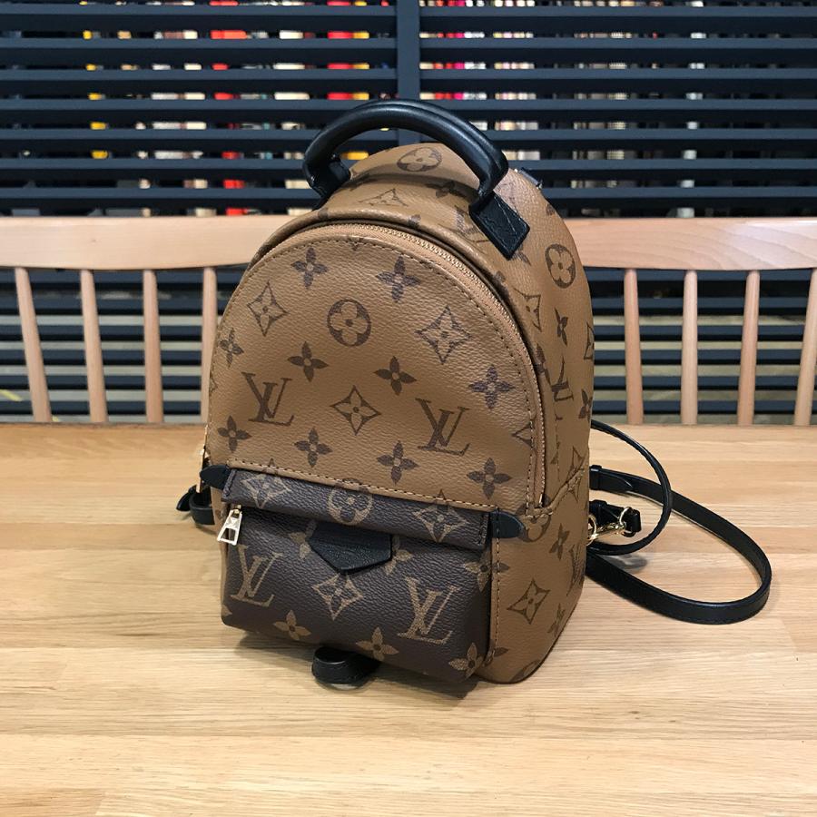 LOUIS VUITTON 【超美品】ルイヴィトン モノグラムリバース パームスプリングス M44872 バックパック ミニ リュック ...