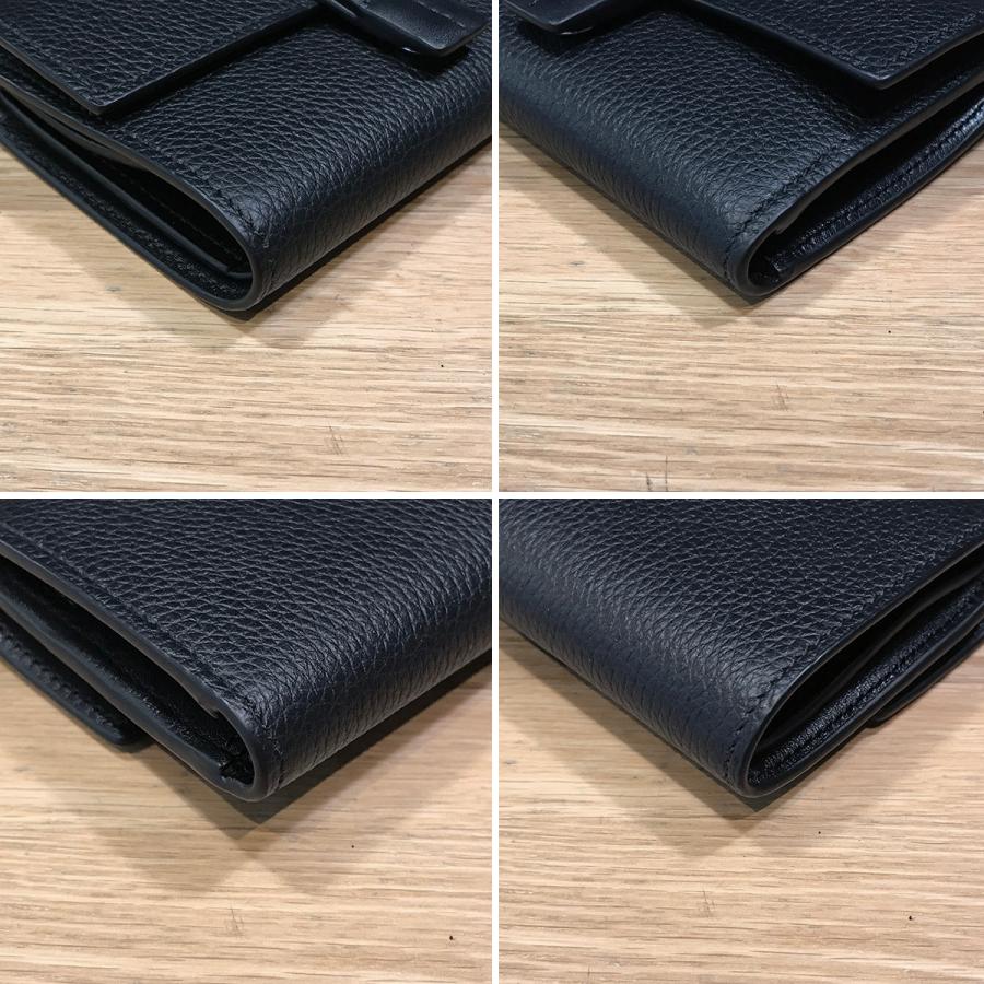 LOEWE 【新品未使用】ロエベ バーティカルウォレットスモール ブラック ソフトグレインレザー C660S86X01 3つ折り財布 ...
