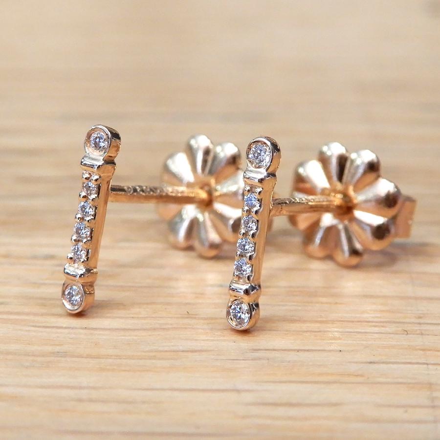 TIFFANY&Co.（ティファニー） 【新品同様】 フルールドリス キーバーピアス K18YG ダイヤモンド 計0.03ct ...