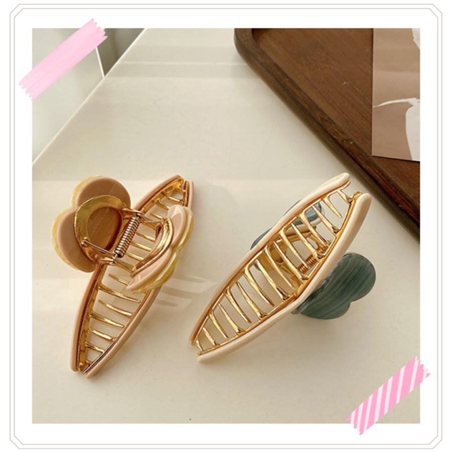 ハートバンスクリップ ヘアクリップ メタル 合金 多毛 かわいい ガーリー おしゃれ ヘアークリップ 大人 高級感 ブラック ブラウン CR ...