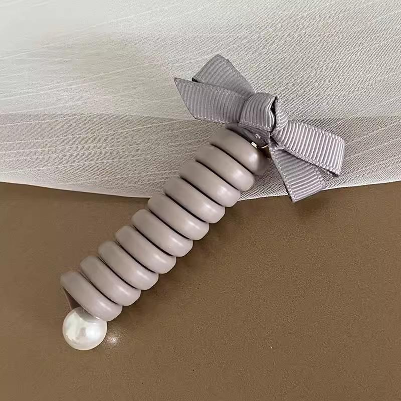 コイルポニー リボン パール スパイラルヘアリング ぐるぐる ヘアゴム コイルアップ ヘアアクセサリー ワイヤーポニー ブラック 可愛い 子供 HG-54 : 雑貨屋cohaco - 通販 ...