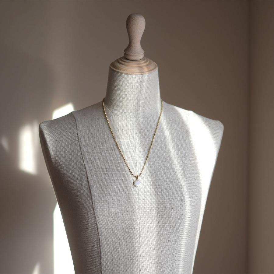 ボールチェーン × 艶やかなコインパール ペンダント / 淡水パール 50cm pe-105 : coharu pearl - 通販 - Yahoo!ショッピング