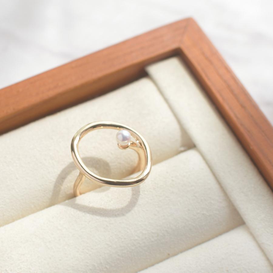 あこや真珠 ベビーパール リング K14ゴールドフィルド ニュアンスデザイン 4.0-4.5mm ホワイト / r-009 : coharu pearl - 通販 - Yahoo!ショッピング