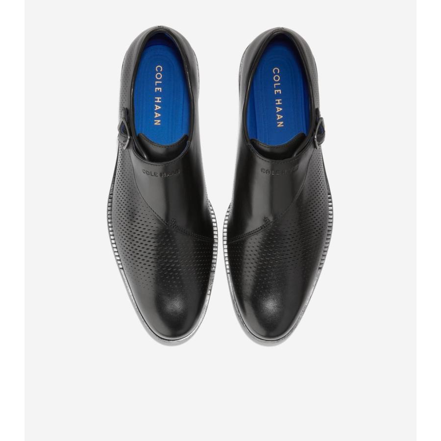 コールハーン Colehaan ワシントングランド レーザーシングルモンクストラップ mens C38366 ブラック/ブラック ...