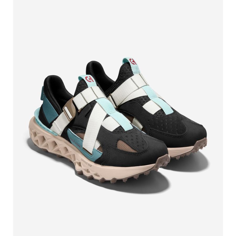 コールハーン Colehaan 5.ゼログランドモンクストラップランナー mens C40015 ブラック/ノースアトランティック/CHオート ...