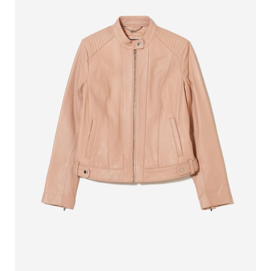 COLE HAAN コールハーン Colehaan アウトレット レディース アパレル スムーズ レザー レーサー ジャケット womens ...