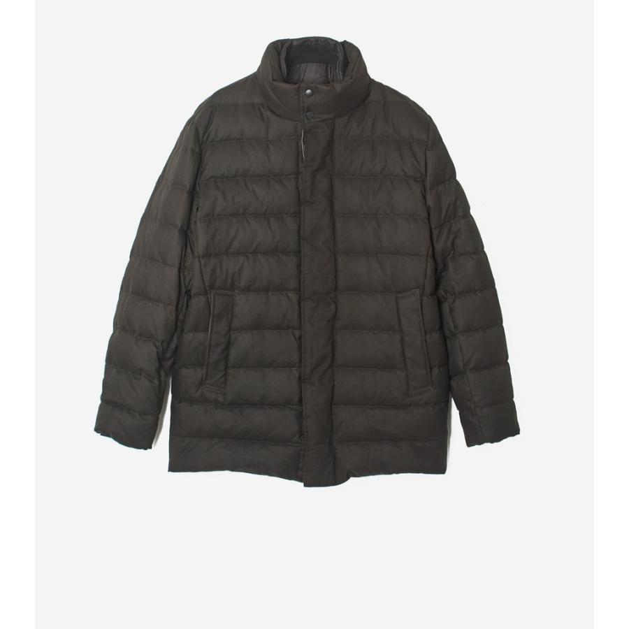 COLE HAAN コールハーン Colehaan キルテッド フランネル ダウン トッパー mens T40316 チャコール : Cole ...