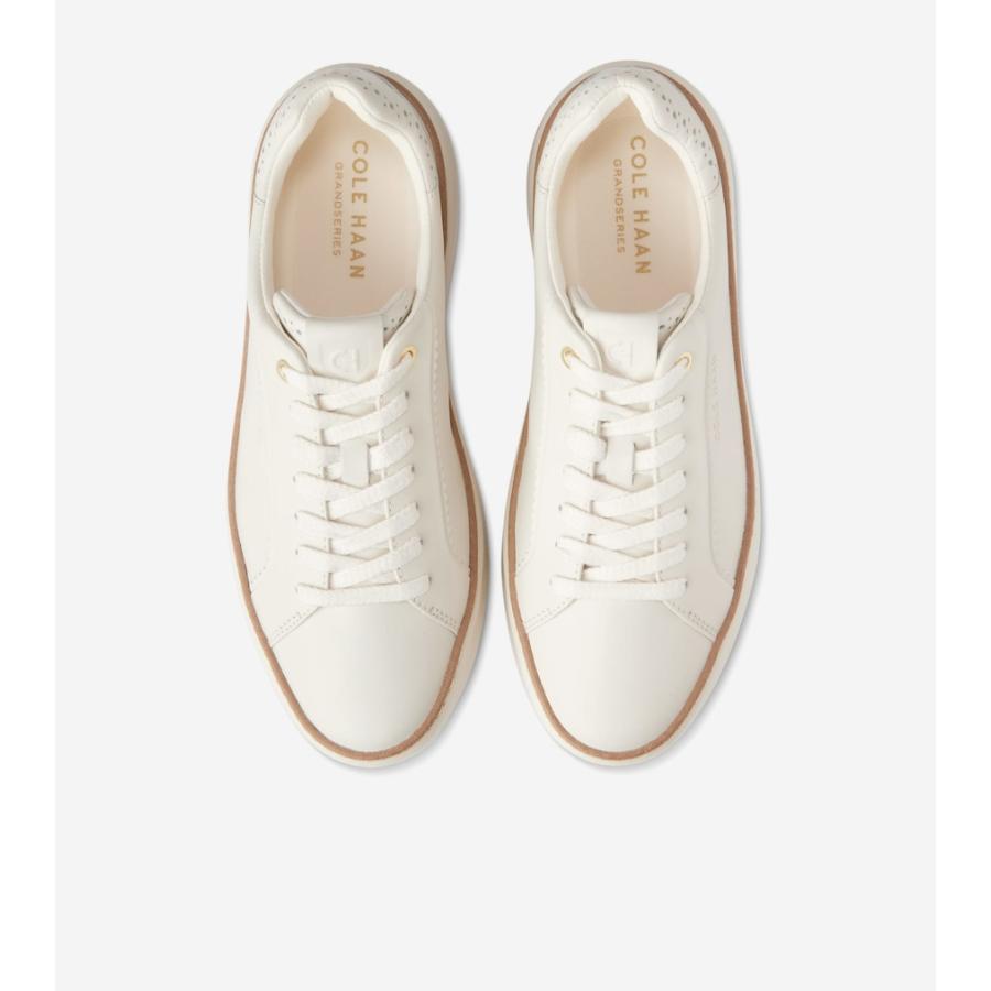 コールハーン Colehaan レディース シューズ スニーカー グランドプロ トップスピン スニーカー womens W30202 アイボリー / パフ / スキャロップ :w30202 ...
