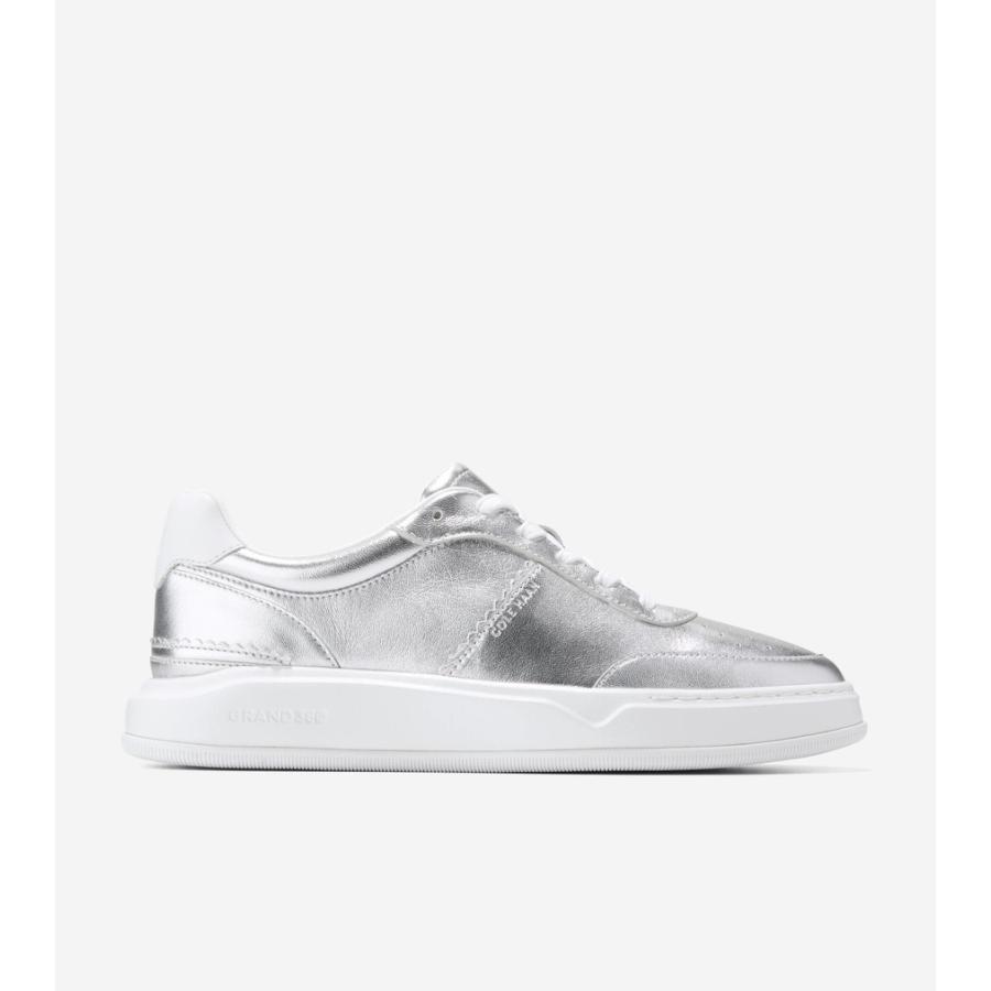 COLE HAAN（コールハーン） グランドプロ カリッサ スニーカー womens W31799 シルバー タルカ / オプティックホワイト ...