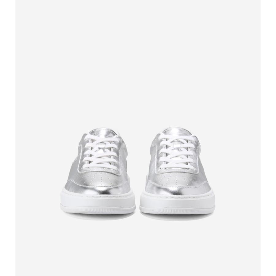 COLE HAAN（コールハーン） グランドプロ カリッサ スニーカー womens W31799 シルバー タルカ / オプティックホワイト ...