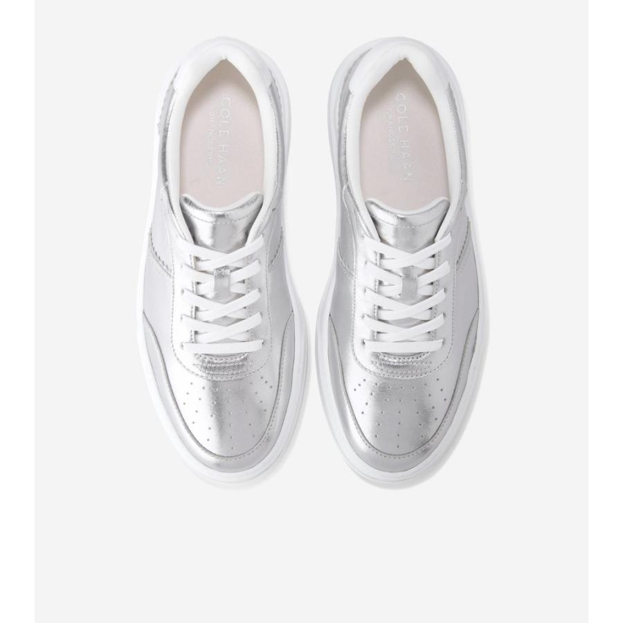 COLE HAAN（コールハーン） グランドプロ カリッサ スニーカー womens W31799 シルバー タルカ / オプティックホワイト ...