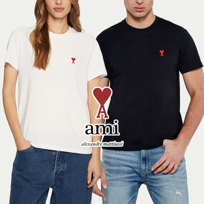 AMI Alexandre Mattiussi PARIS アミパリス Tシャツ ブラック 黒 AMI Alexandre Mattiussi PARIS アミパリス Tシャツ ブラック 黒