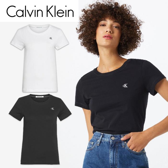 Calvin Klein Jeans オーガニックコットン Tシャツ レディース J20J212883 / ブランド カジュアル 白 ホワイト ...
