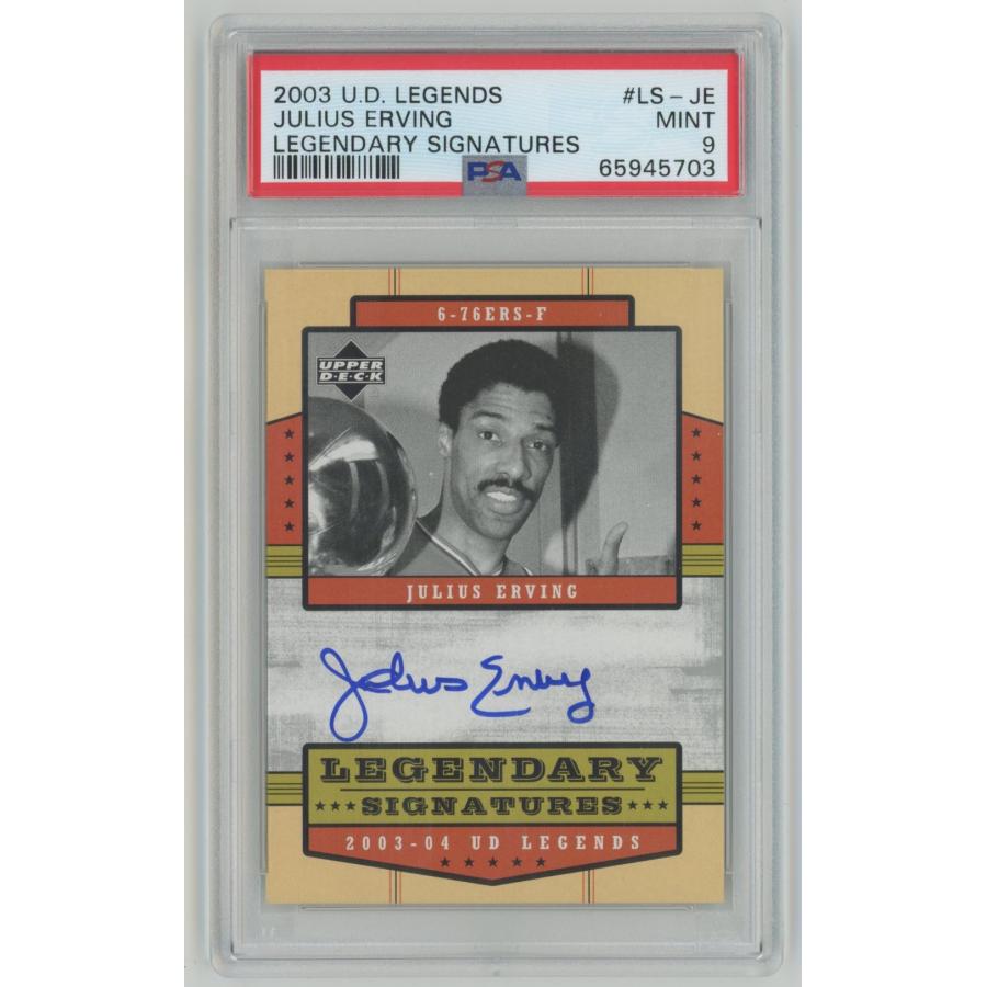【PSA9 MINT】Julius Erving 03/04 UpperDeck Legends Legendary Signatures 直 ...