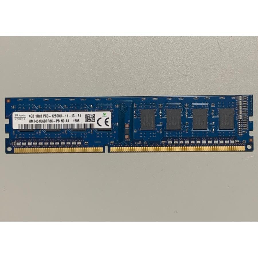 SK hynix 【中古】SK Hynix 4GB 1枚 DDR3-1600 HMT451U6BFR8C-PB デスクトップPC用メモリ（non-ECC Unbuffered、PC3 ...