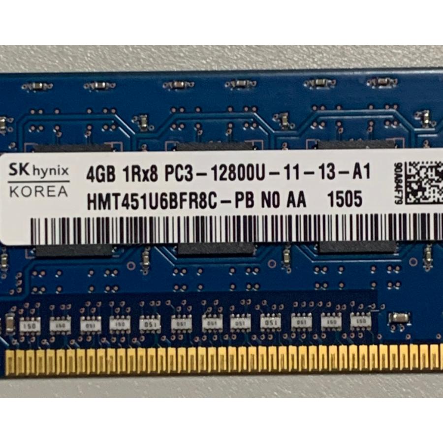 SK hynix 【中古】SK Hynix 4GB 1枚 DDR3-1600 HMT451U6BFR8C-PB デスクトップPC用メモリ（non-ECC Unbuffered、PC3 ...