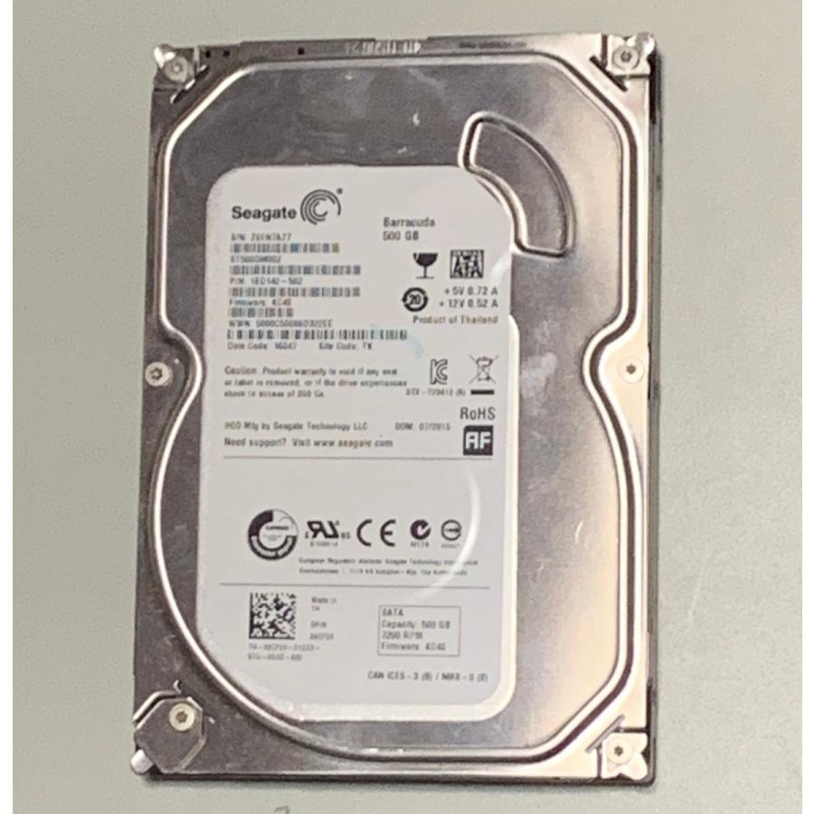 【使用10000時間以内】Seagate 3.5インチ 500GB HDD ST500DM002（ラベルデザイン混在 ...