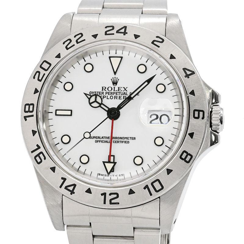 エクスプローラーII [3年保証] ロレック メンズ エクスプローラー2 16570 U番 箱保 EX2 EXII カレンダー 白 自動巻き 腕時計 中古 送料無料 : コレクションシバ ...