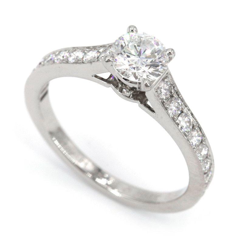 カルティエ ソリテール1895リング #46 6号 E/VVS2/VERYGOOD Pt950 ダイヤモンド 0.43ct 新品仕上済 プラチナ ダイヤリング 指輪 中古 送料無料 ...