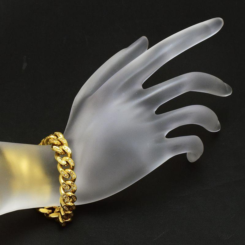 喜平ブレスレット 2面シングル 内周19.8cm 70.8g K18YG 1.0ct天然ダイヤモンド 造幣局検定刻印 K18 イエローゴールド 中古 送料無料 : コレクションシバ - 通販 ...