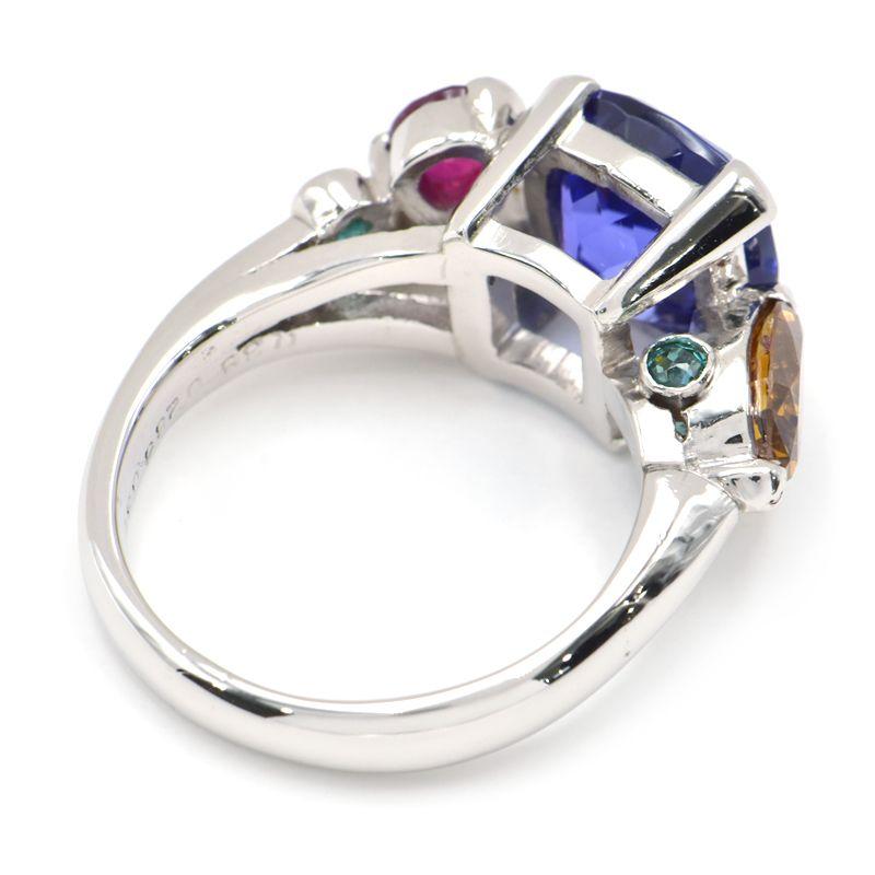 3.81ct天然タンザナイトリング 13.5号 Pt900 新品仕上済 マルチストーンリング ブルー 青石 指輪 クッションカット プラチナ 中古 送料無料 : コレクションシバ - 通販 ...