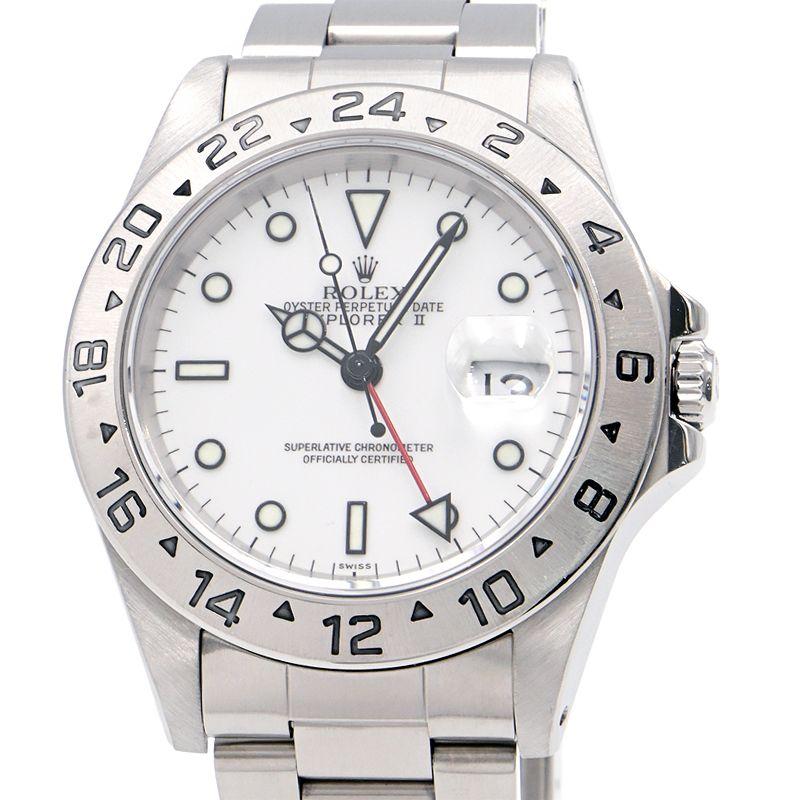 エクスプローラーII [3年保証] ロレックス メンズ エクスプローラー2 16570 U番 箱保 EX2 デイト ホワイト 白 自動巻き 腕時計 中古 送料無料 : コレクションシバ ...