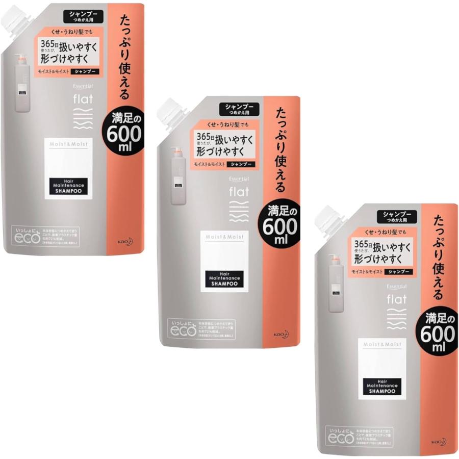 flat フラット モイスト&モイスト シャンプーつめかえ用 600ml